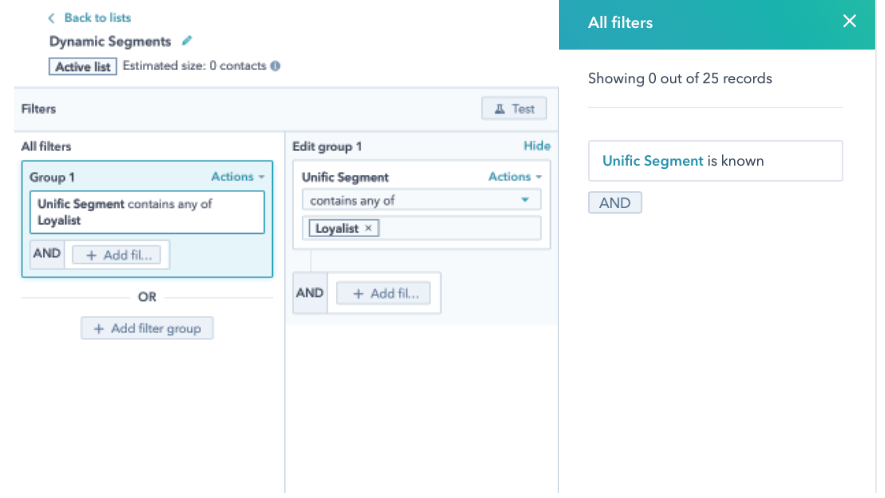 Intégration Shopify Dynamic Segments pour HubSpot | Connecter cette intégration